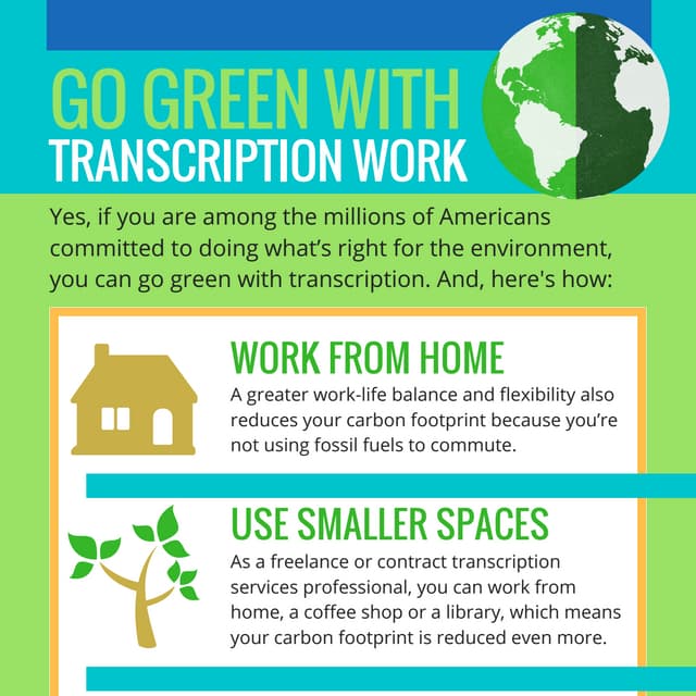Go Green With Transcription Work | PDF