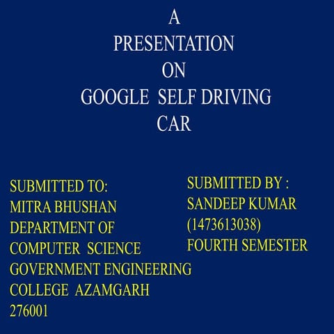 Google self Driving Car | PPTX