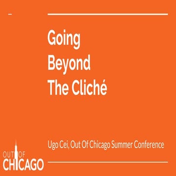 Going beyond the cliché | PPTX