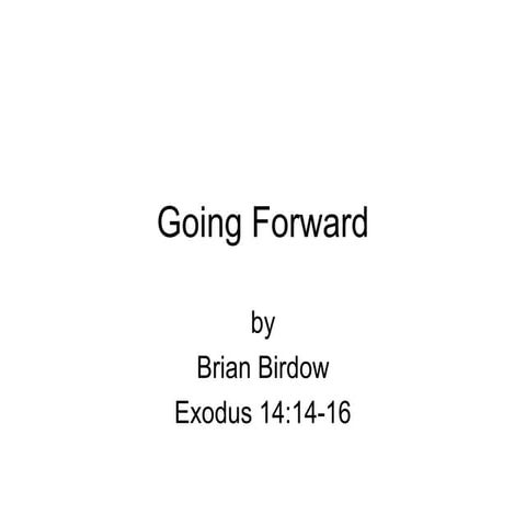 Going forward | PPT