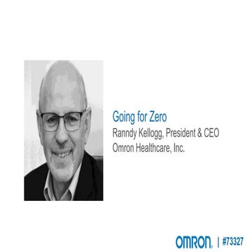 Going For Zero - Ranndy Kellogg, Omron (Digital Health Summit @ CES ...