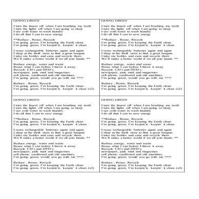Going Green Song | DOCX
