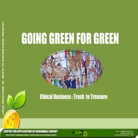 Going Green for Green Paper Processing | PDF | Home Appliances | Home ...
