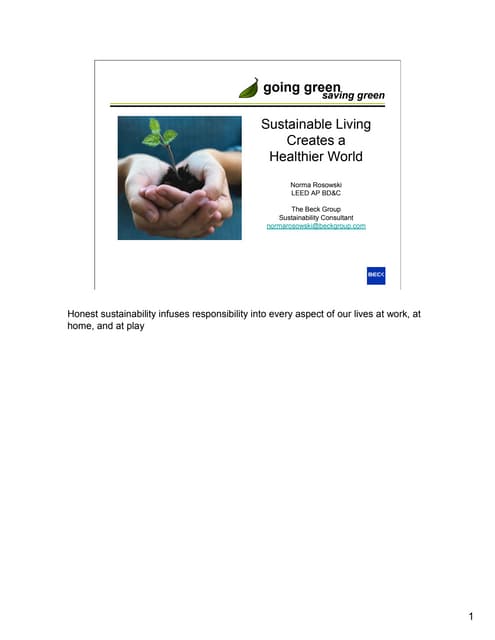 Go green ppt | PPTX