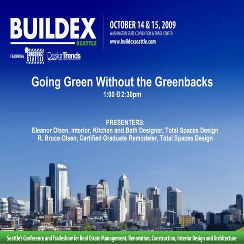 Going Green Without Greenbacks | PPT