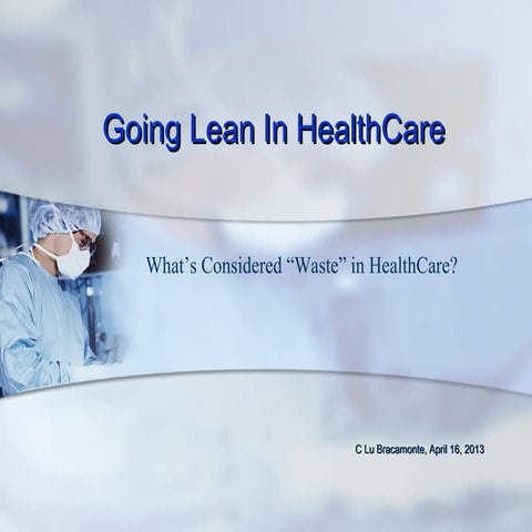 Going Lean in Health Care | PPT
