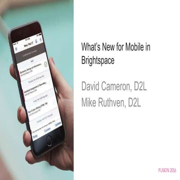 Going Mobile with Brightspace | PPTX