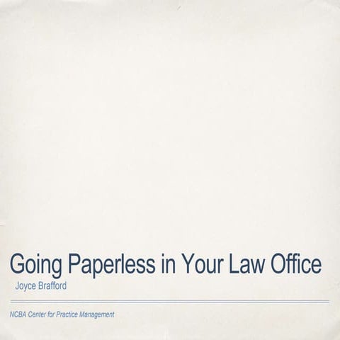 Going Paperless | PPTX