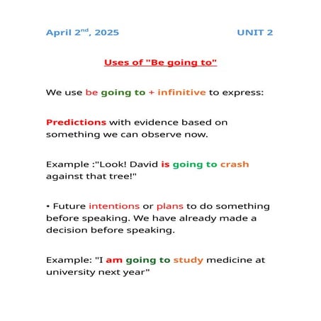 futuro con going to - futuro con going to | DOCX