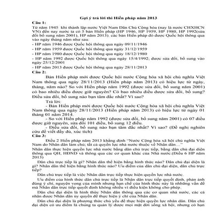 Goi y tra loi thi hp 2013 | PDF