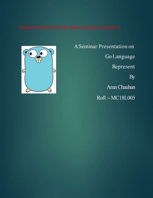 Golang (Go Programming Language) | PPT Golang (Go Programming Language) | PPT