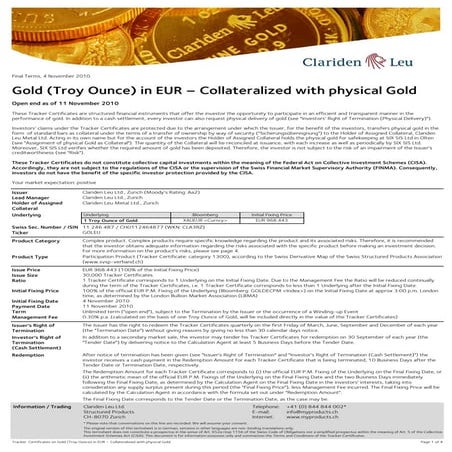 Gold certificates | PDF