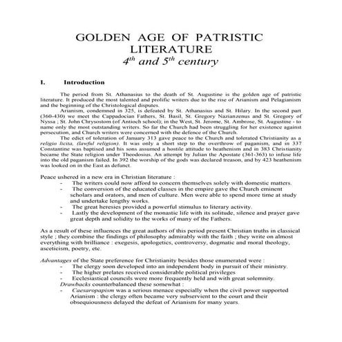 Golden age of patristic literature | DOC