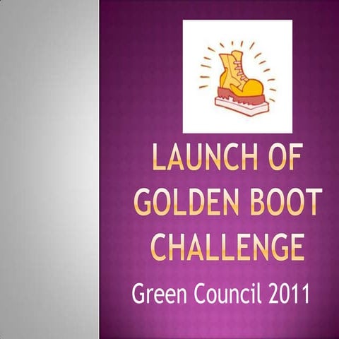 Golden Boot Challenge Launch 2011 | PPTX