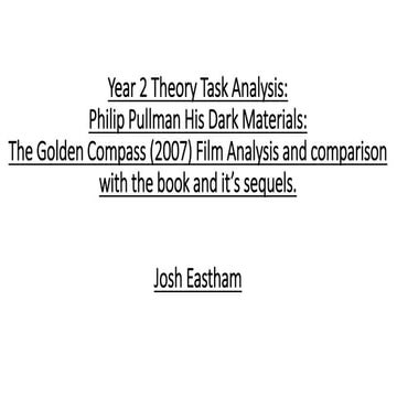 Philip Pullman HDM Novels/ The Golden Compass (2007 Film) Theory ...