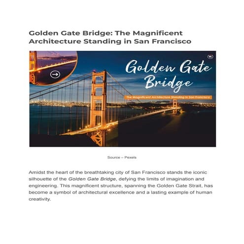 Golden Gate Bridge: Magnificent Architecture in San Francisco | CIO ...