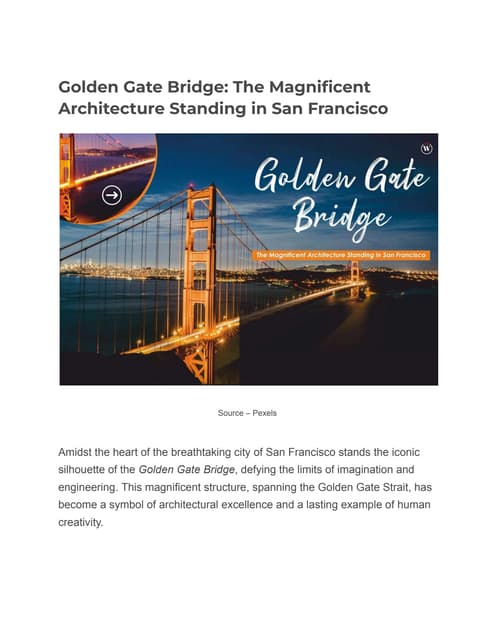 Golden gate bridge | PPTX