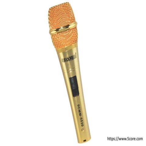 Metal Golden microphone | PPTX