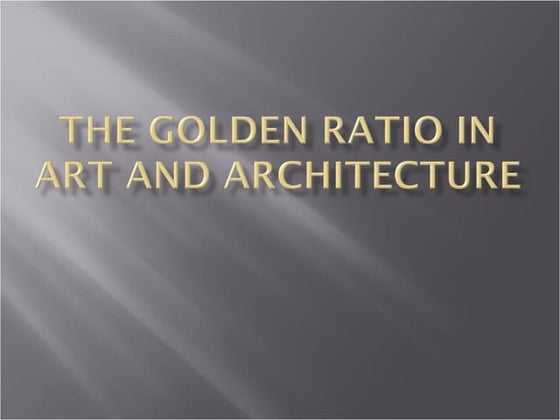 Golden Ratio Tasks Paper | PPT