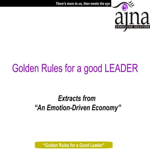 Golden Rules For A Good Leader | PPS