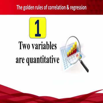 Golden rules of correlation & regression | PPT