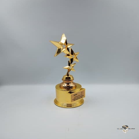 Golden Star Trophy at Clazz Trophy Malaysia | Custom Trophies & Plaques ...