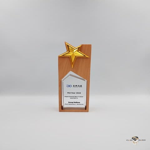Golden Star Wooden Trophies at Clazz Trophy Malaysia | #1 Reliable ...