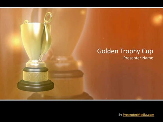 3d man holding golden trophy powerpoint templates ppt backgrounds for ...