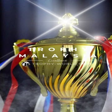 Golden Trophy with lid at Trophy-World Malaysia | Custom Trophies ...