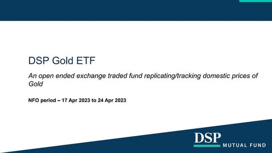 DSP Silver ETF | PDF | Stocks and Bonds | Personal Investing