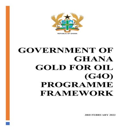 Gold for Oil Programme Framework | PDF