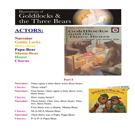 Goldilocks and the Three Bears in English and French