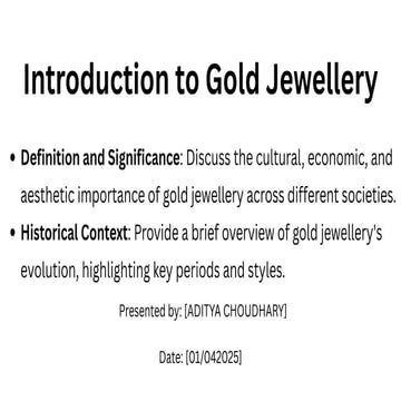 Introduction to the best Gold Jewellery in india | PDF