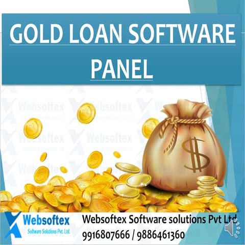 Gold loan software, Gold Loan Management software features | PPSX