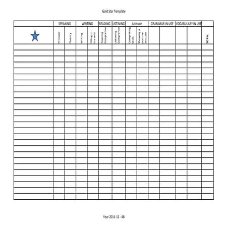 Gold star template 2
