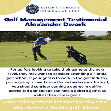 Golf management testimonial alexander dwork | PDF