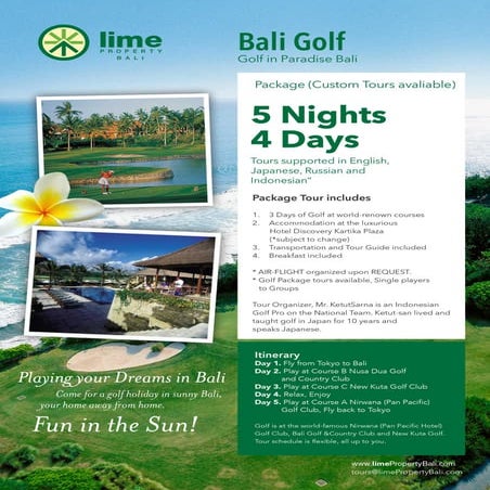 Bali golf tour package 5 nights | PDF