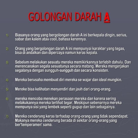 GOLONGAN DARAH UNTUK MEMBANTU MEMAHAMI KARAKTER | PDF
