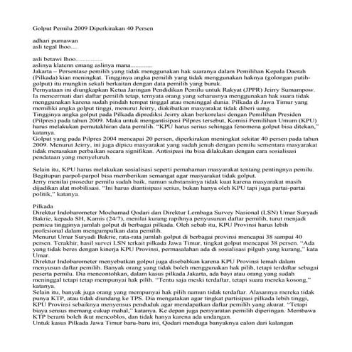 golput pemilu 2009 | DOC