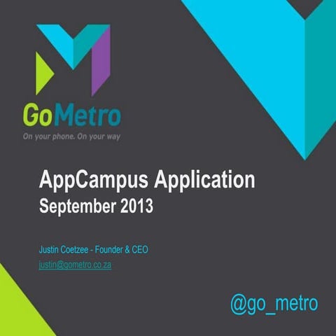 Go metro appcampus mlabsa final | PPT