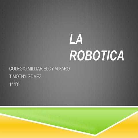 La robotica | PPTX