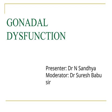 GONADAL DYSFUNCTION ASSOCIATED WITH CHEMOTHERAPY | PPTX