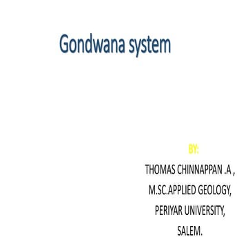 Gondwana stratigraphy | PPTX