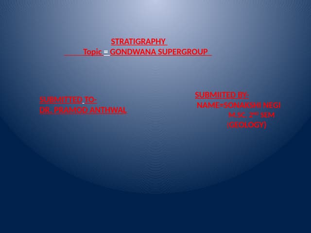 Vindhyan supergroup | PPTX