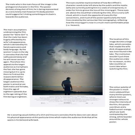 Gone Girl Film Cover Analysis | PDF