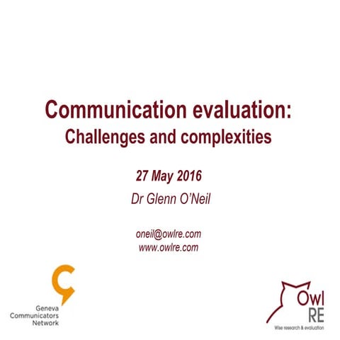 Communication evaluation: Challenges and complexities | PDF