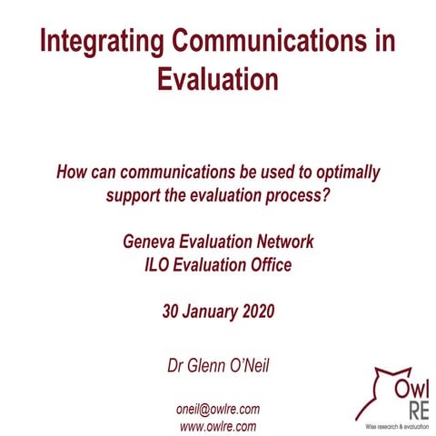 Integrating communications in evaluation | PDF