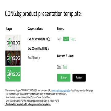 Gong presentation 2019 | PPT