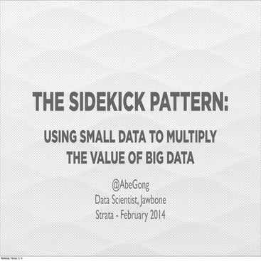 The Sidekick Pattern: Strata talk by Abe Gong | PDF