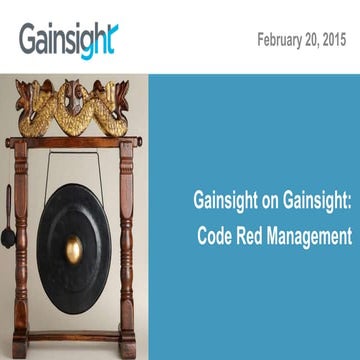 Gainsight on Gainsight: Managing Code Red | PPTX